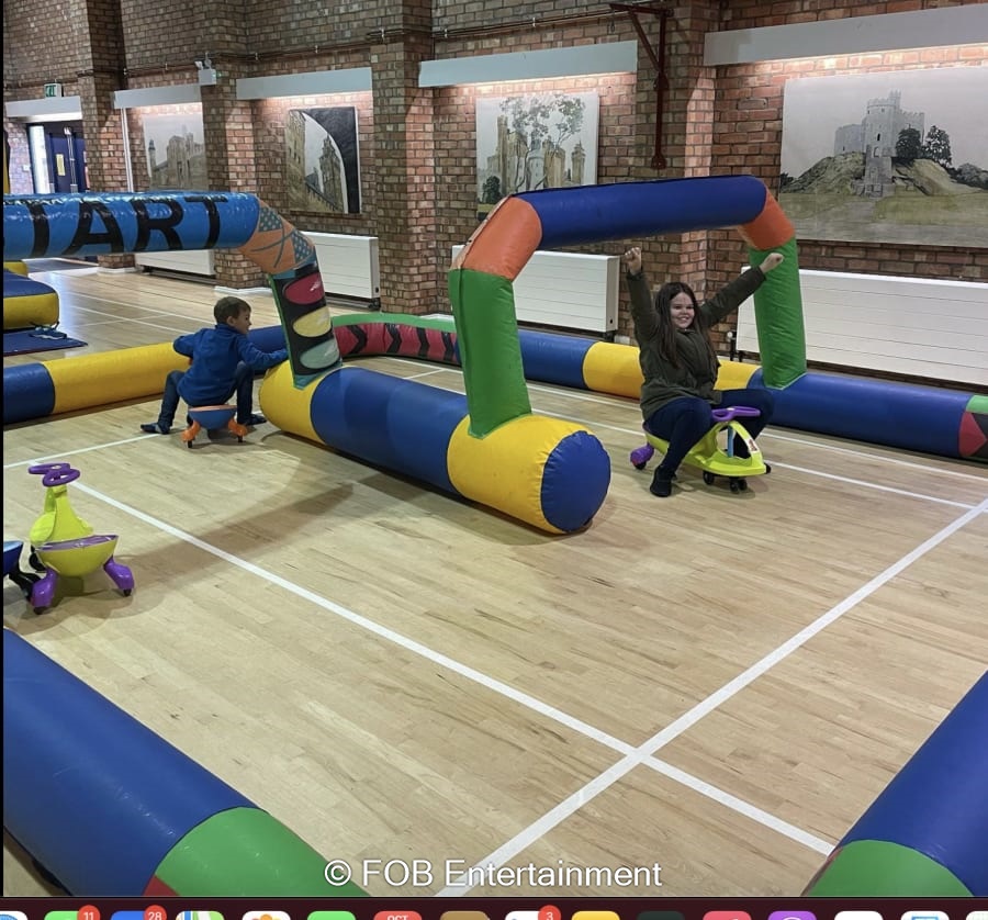 Swing Cars Race Track: The Ultimate Inflatable Fun! Call our team Now!